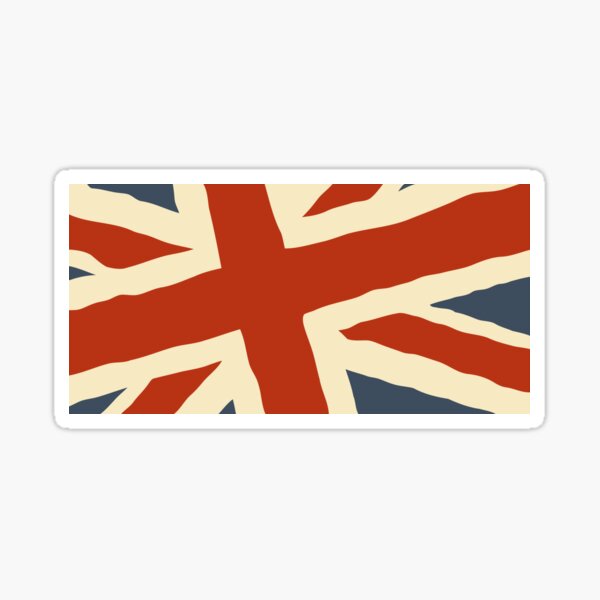"Vintage Retro Union Flag" Sticker by blahblahcafe | Redbubble