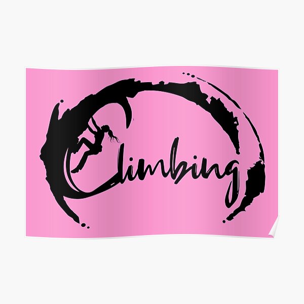 "Climbing motif lettering with climbing girl climbing gift bouldering ...