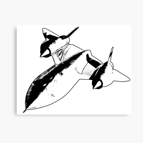 "Lockheed SR-71 Blackbird - Black Design" Canvas Print by ...