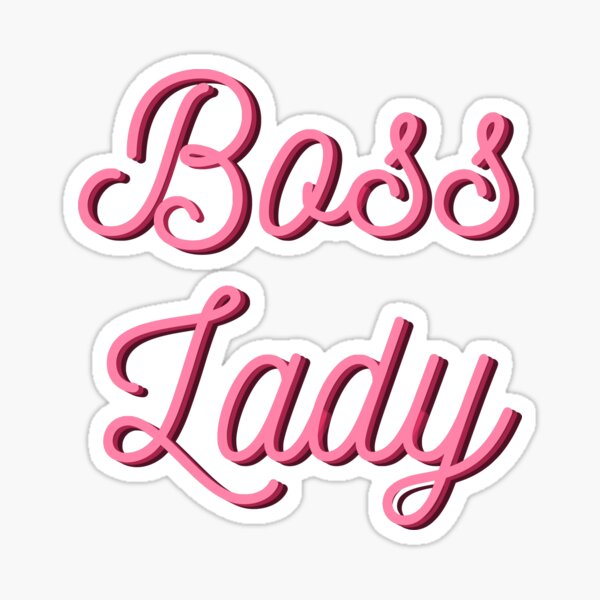 "Boss Lady" Sticker for Sale by pinkseashells | Redbubble