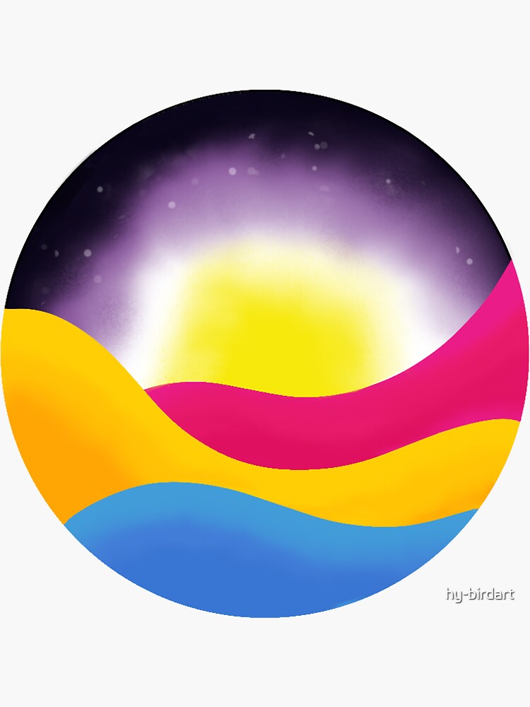 "Pan and Enby Subtle Pride Landscape" Sticker for Sale by hy-birdart ...