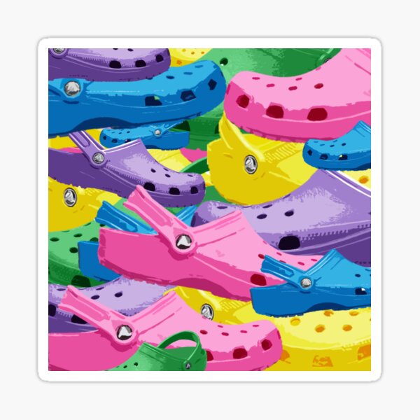 "Crocs on crocs on socks" Sticker for Sale by DMACL75 | Redbubble