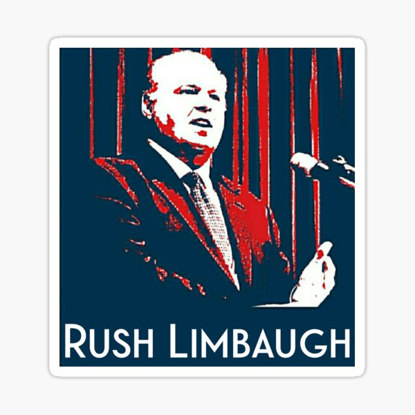 " Rush Limbaugh" Sticker for Sale by Simrangabhane | Redbubble