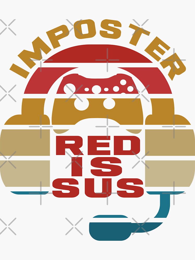 "Imposter T Shirt Red is Sus Gaming Gamer Design The Perfect Crewmate ...