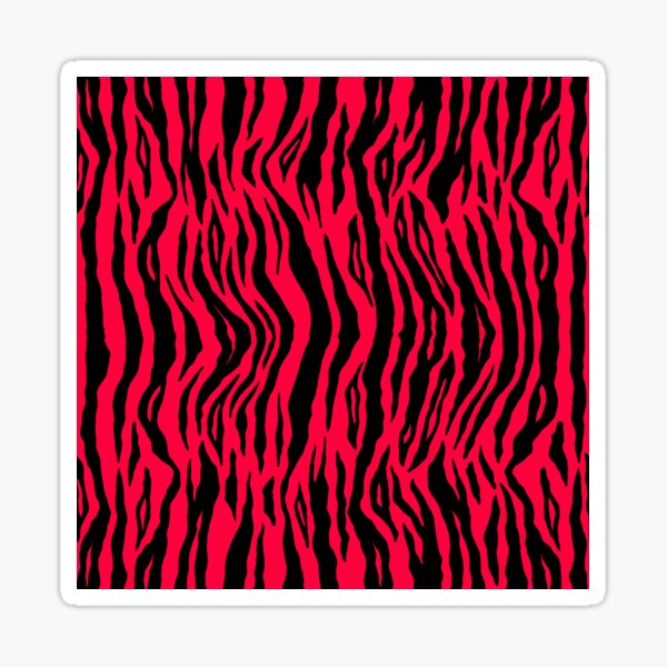 "Neon Red & Black Safari Pattern " Sticker by sunilbelidon | Redbubble