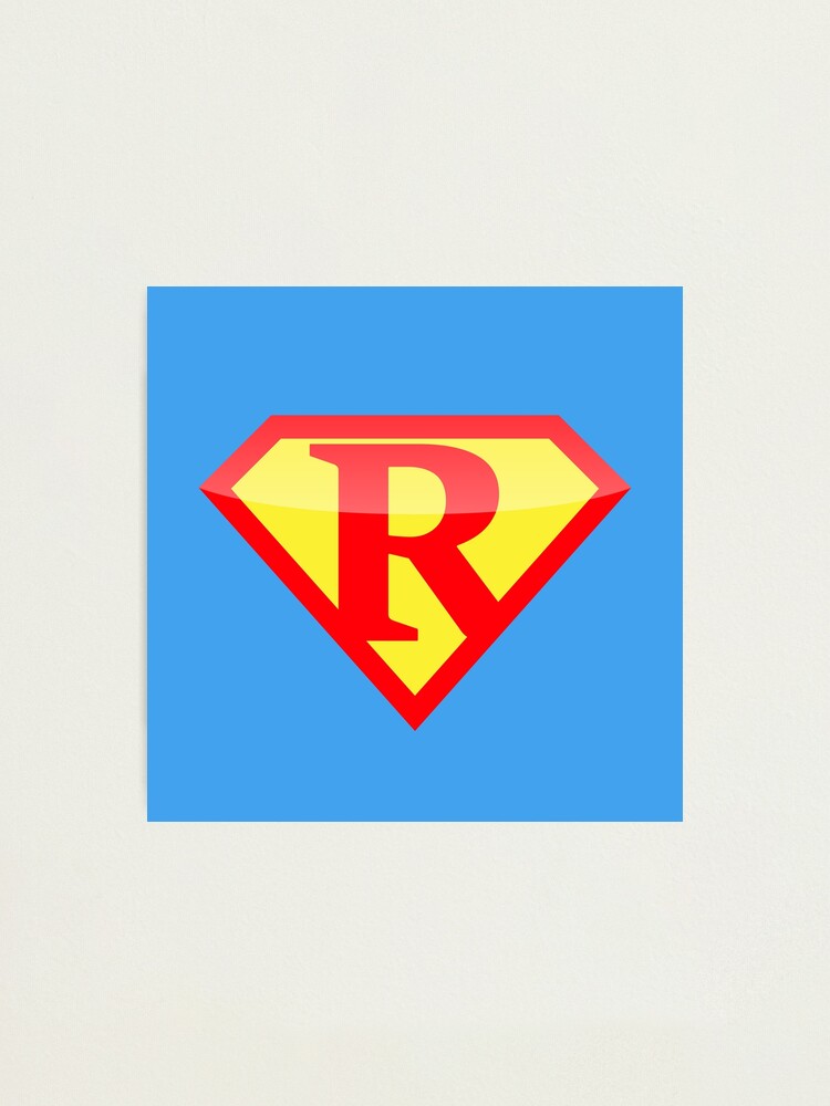 "Superhero symbol. Letter R logo." Photographic Print for Sale by ...