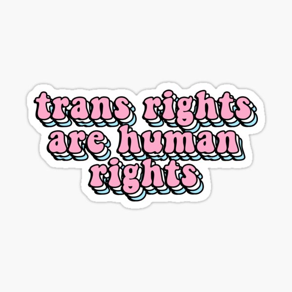 "trans rights are human rights decal for laptop and cars" Sticker for ...