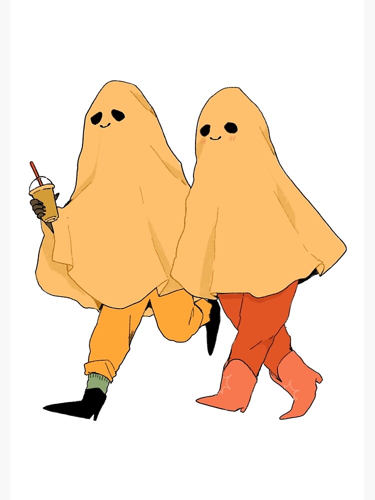 "Ghost date!" Art Print for Sale by peachy-doodle | Redbubble