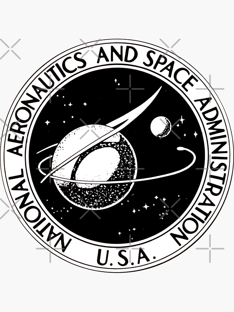 "Retro NASA Logo 1987" Sticker by memeasaurus | Redbubble