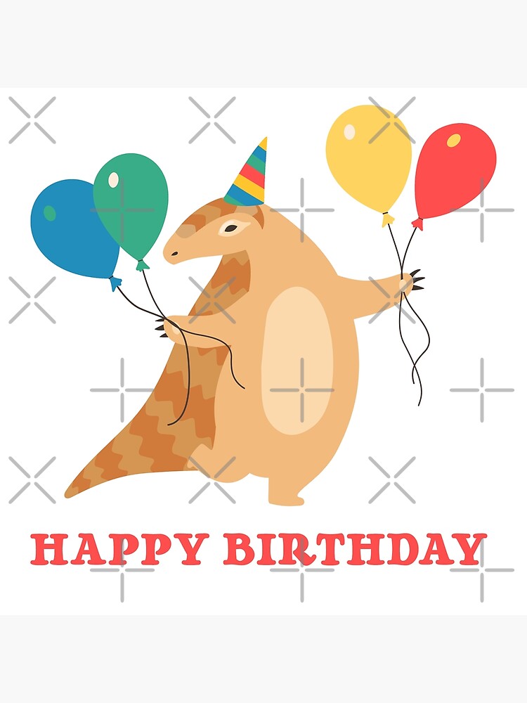 "Cute HAPPY BIRTHDAY Pangolin Rainbow Colors" Photographic Print by a ...