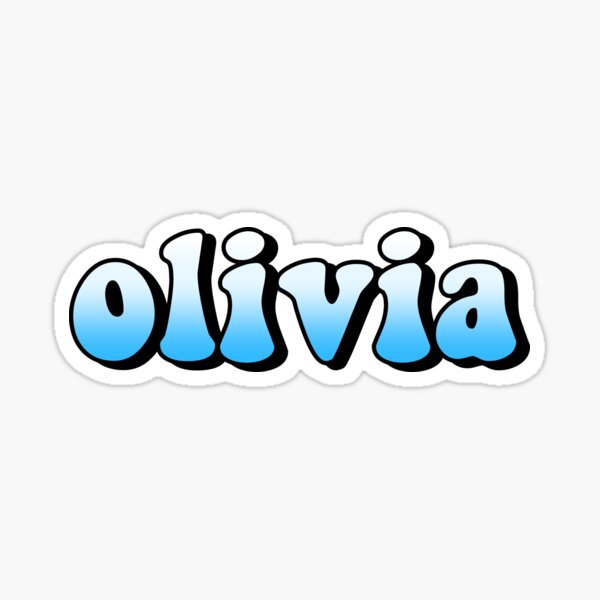 "aesthetic pastel blue gradient olivia name" Sticker for Sale by ...