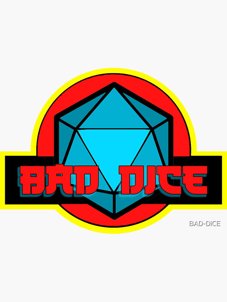 "Bad Dice Logo (Ice Blue Dice)" Sticker for Sale by BAD-DiCE | Redbubble