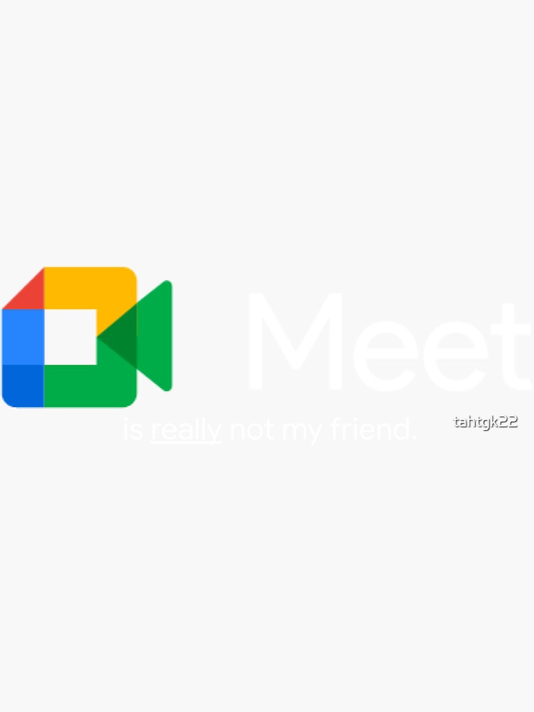 "google meet" Sticker for Sale by tahtgk22 | Redbubble