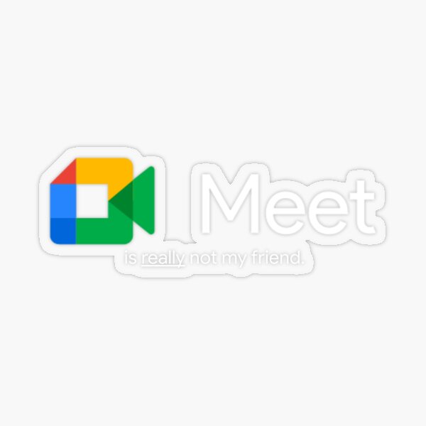 "google meet" Sticker for Sale by tahtgk22 | Redbubble