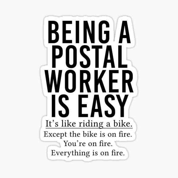 "Being A Postal Worker Is Easy Funny Postal Worker Gift" Sticker for ...