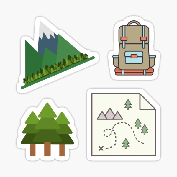 "Hiking Sticker Pack" Sticker for Sale by Kindology | Redbubble