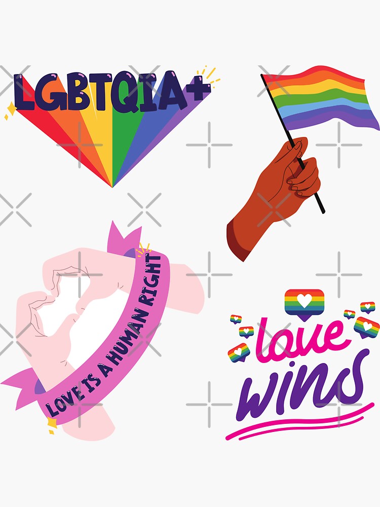 "LGBT+ Sticker Pack" Sticker for Sale by Kindology | Redbubble