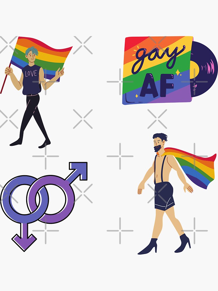 "Gay Sticker Pack" Sticker for Sale by Kindology | Redbubble