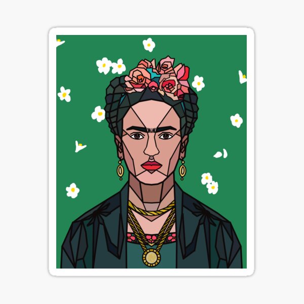 Pegatina «Frida Kahlo Geometric - Fondo» de Geometricshow | Redbubble