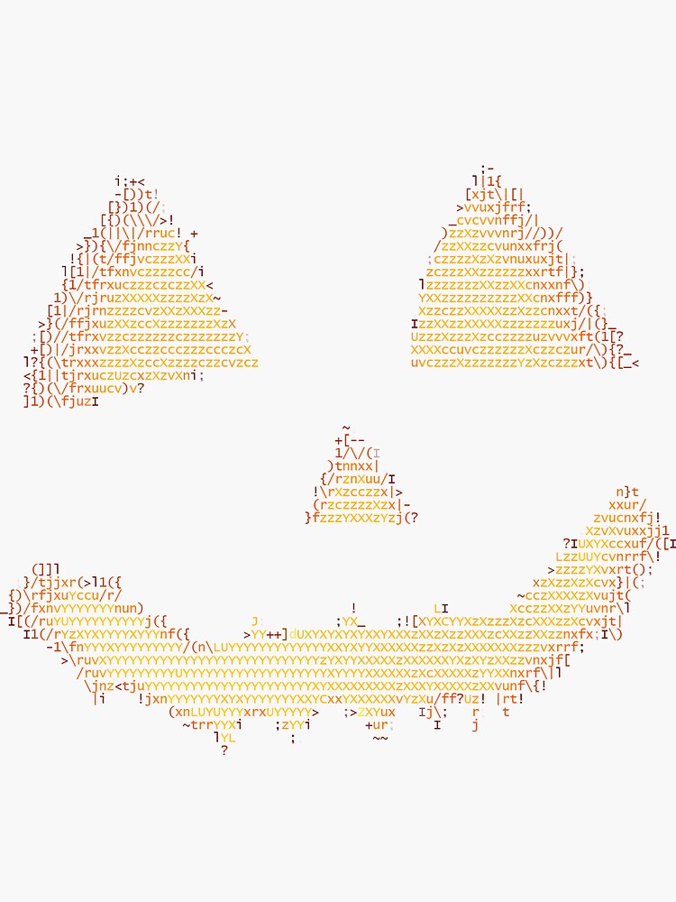 "ASCII Halloween Pumpkin" Sticker for Sale by Tombozik | Redbubble