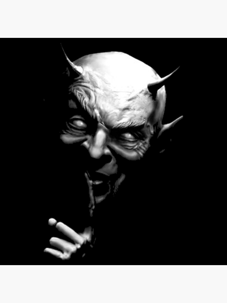 Lámina artística «Shhh ... Evil Intent - Blanco y negro» de mrid10t2020 ...