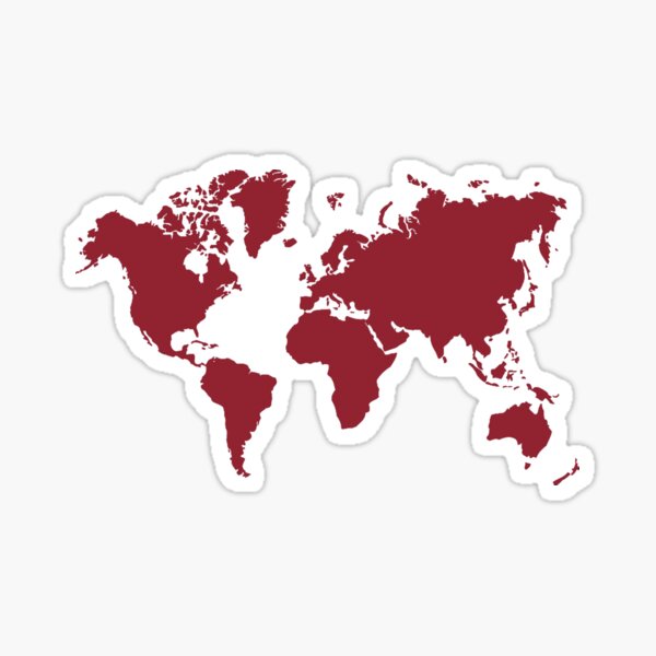 "world map" Sticker by kamelhabib | Redbubble