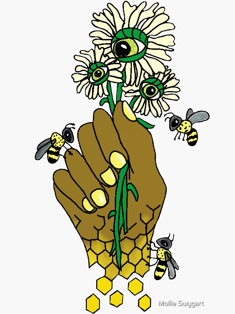 "A Trippy Bouquet" Sticker for Sale by Mollie Swygart | Redbubble