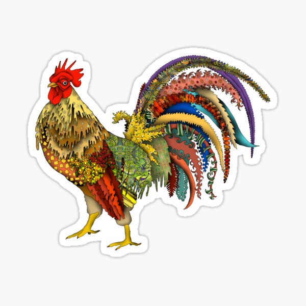 "Rooster Rooster!" Sticker for Sale by kamkam19 | Redbubble