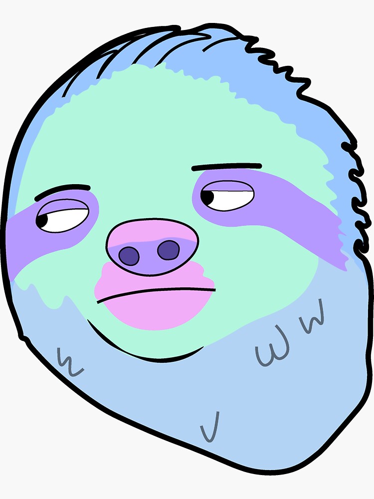 "Side-eye Sloth" Sticker for Sale by Jweezy1981 | Redbubble