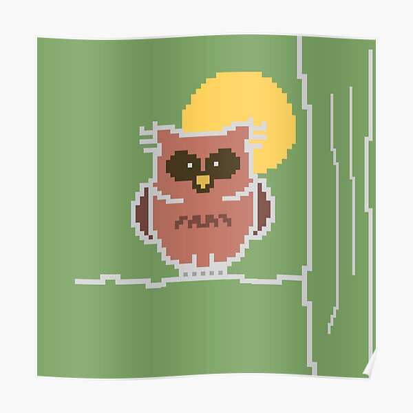 Póster «Búho de pixel art» de LotusCreations | Redbubble