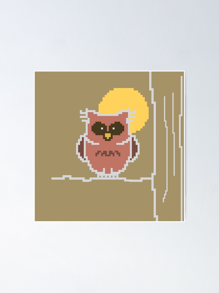 Póster «Búho de pixel art» de LotusCreations | Redbubble