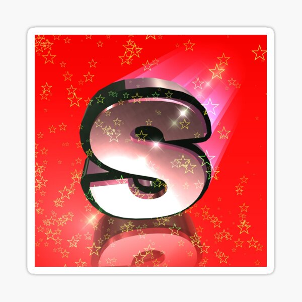 "Flying Metallic Letter S In The Stars On Cherry Red | Starry Night ...