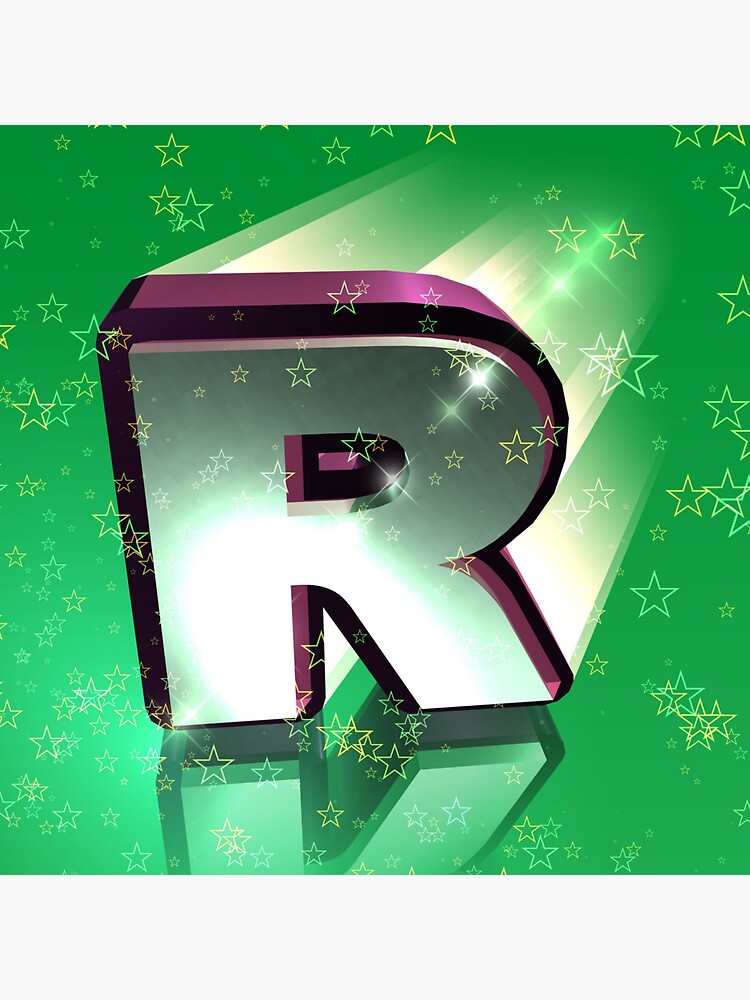 "Flying Metallic Letter R In The Stars On Green | Starry Night Letters ...