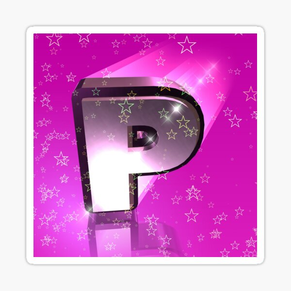 "Flying Metallic Letter P In The Stars On Violet Purple | Starry Night ...