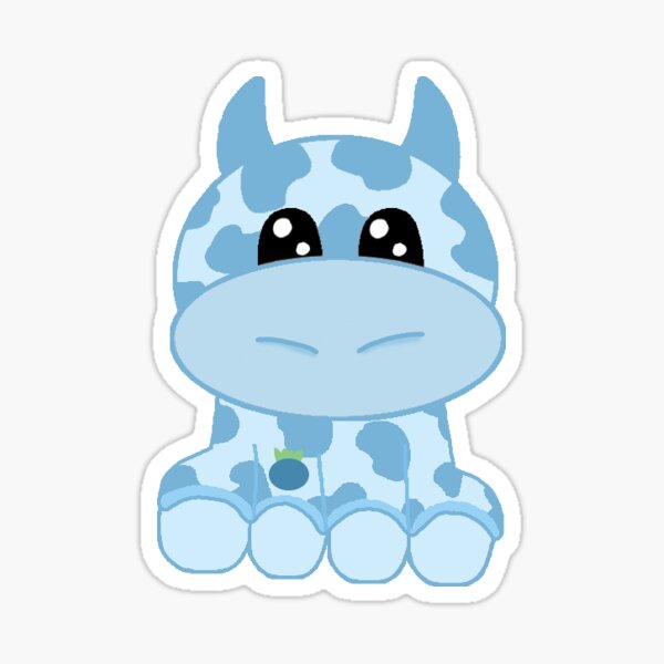 Blueberry Cow Stickers | Redbubble
