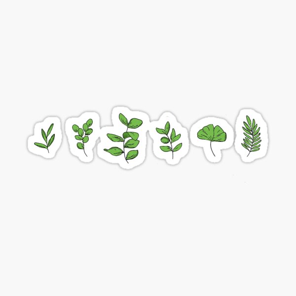 "Leaf Sticker Pack" Sticker by DeniseFaith | Redbubble