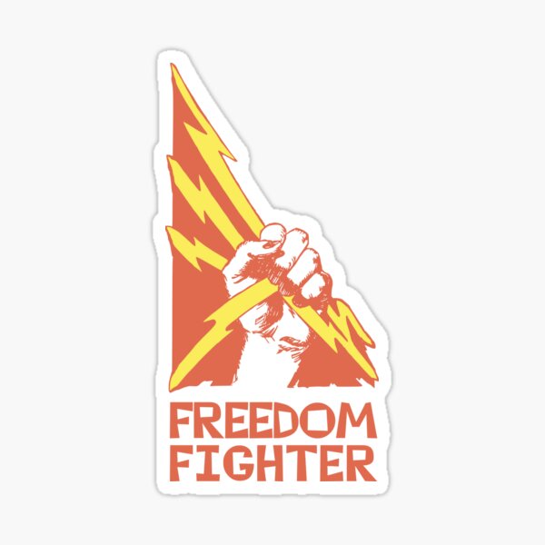 "Freedom Fighter" Sticker by Yeaha | Redbubble