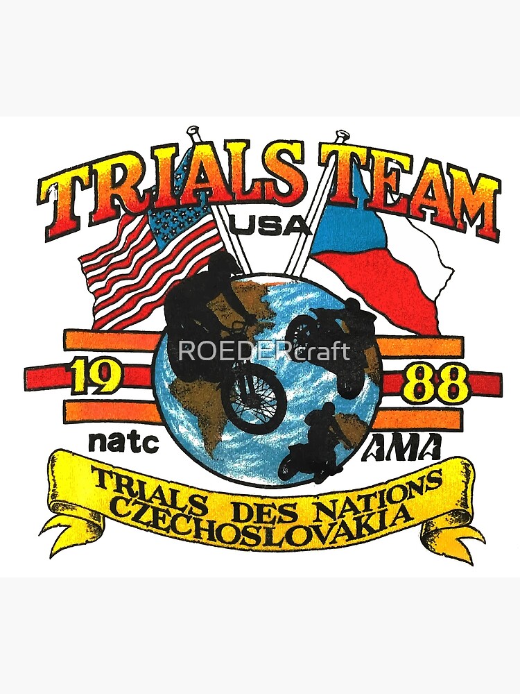 "Vintage Trials Team USA" Poster by ROEDERcraft | Redbubble