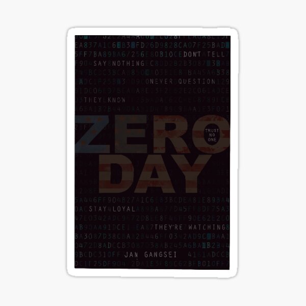 "Zero Day book cover" Sticker by foreverevag | Redbubble