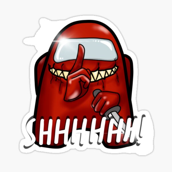 Among Us Shhhhh Stickers | Redbubble