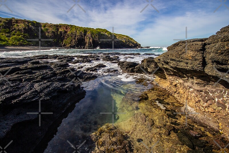 "Rock Pool at Flinders Blowhole, Mornington Peninsula" by Vicki Walsh ...