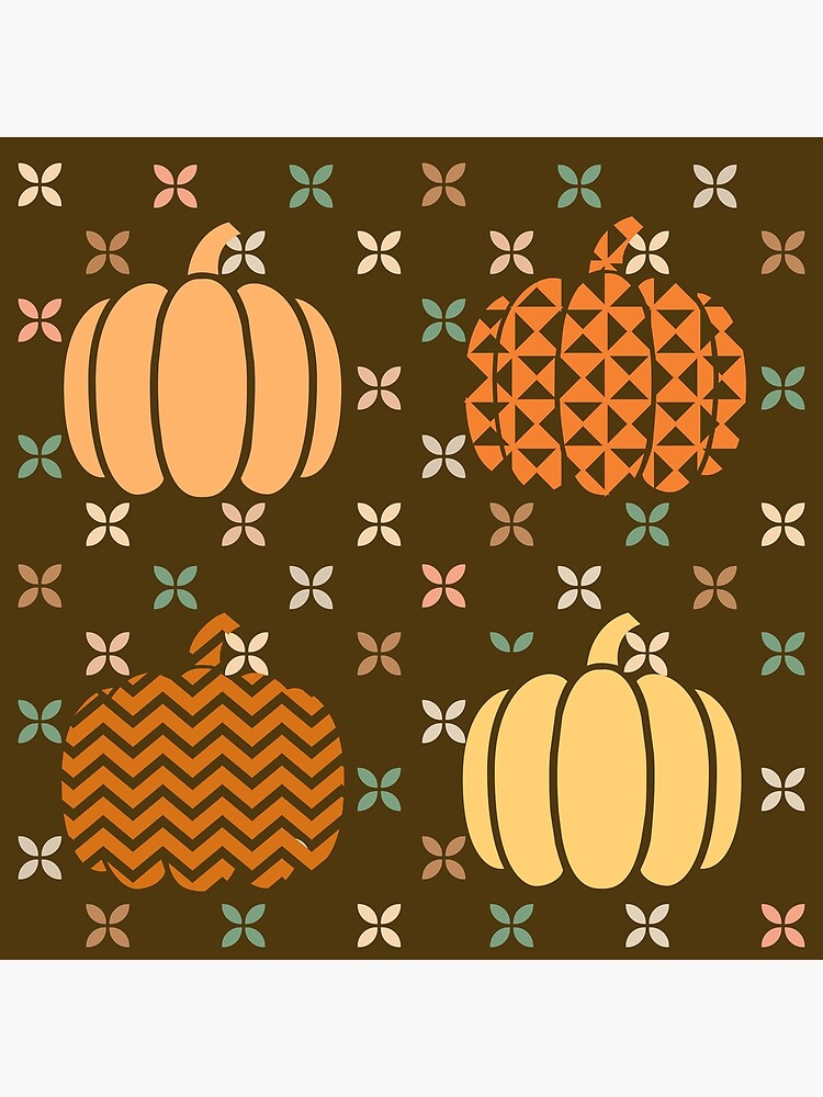 Lámina fotográfica «Hojas de otoño en un huerto de calabazas» de Anna ...