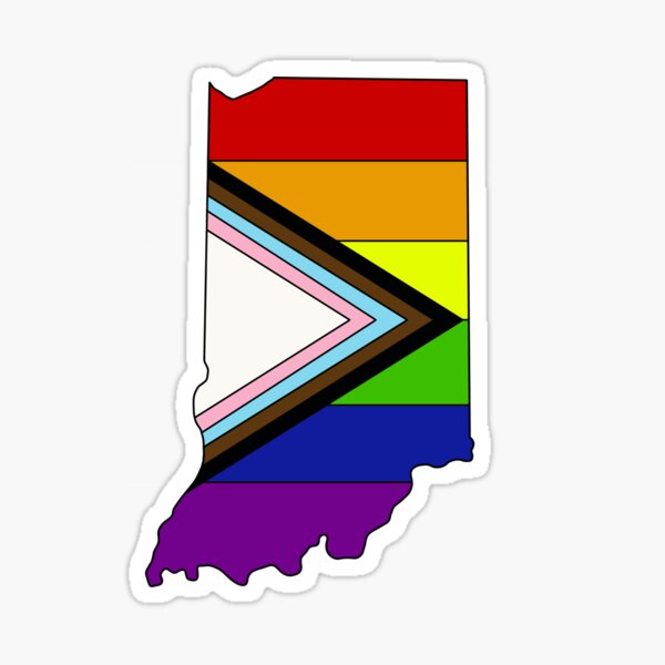 "Indiana progress pride flag " Sticker for Sale by TheUndeadDesign ...