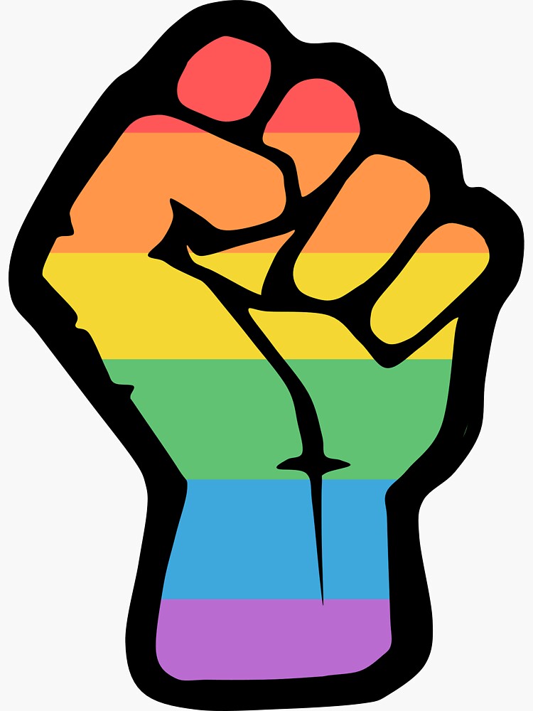 "Rainbow Pride Fist" Sticker for Sale by tard2187 | Redbubble