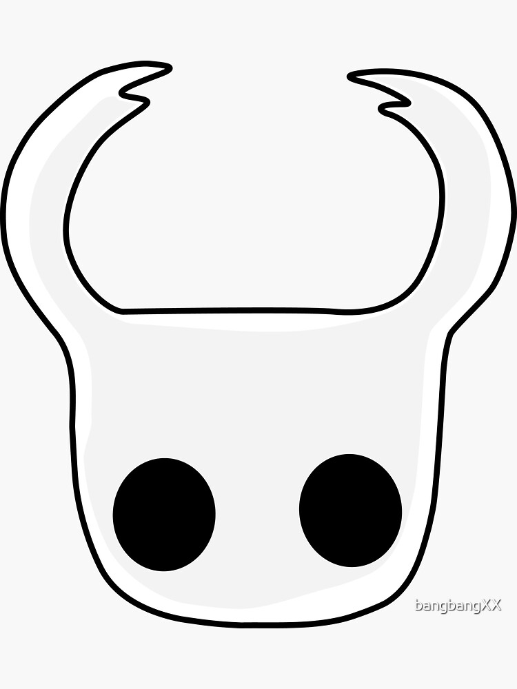 "Hollow knight head" Sticker for Sale by bangbangXX | Redbubble