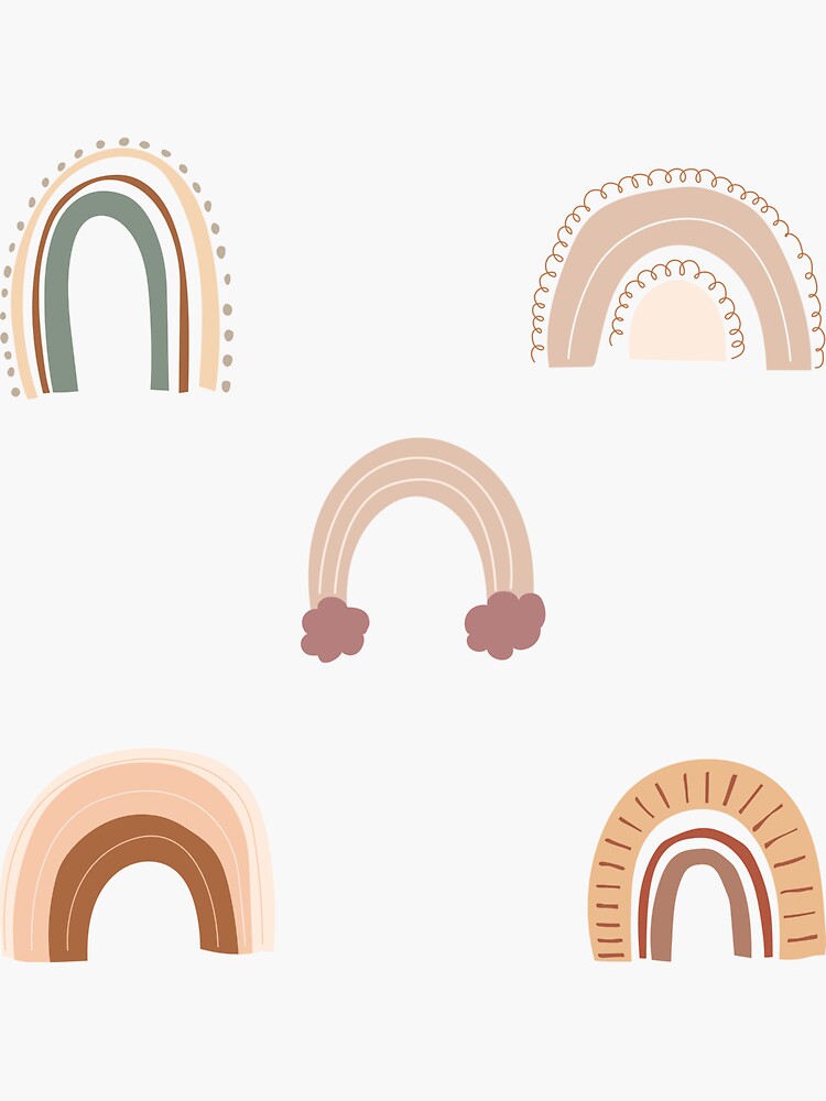 " Pack of Cute Pastel rainbow" Sticker by Zainabbhat | Redbubble