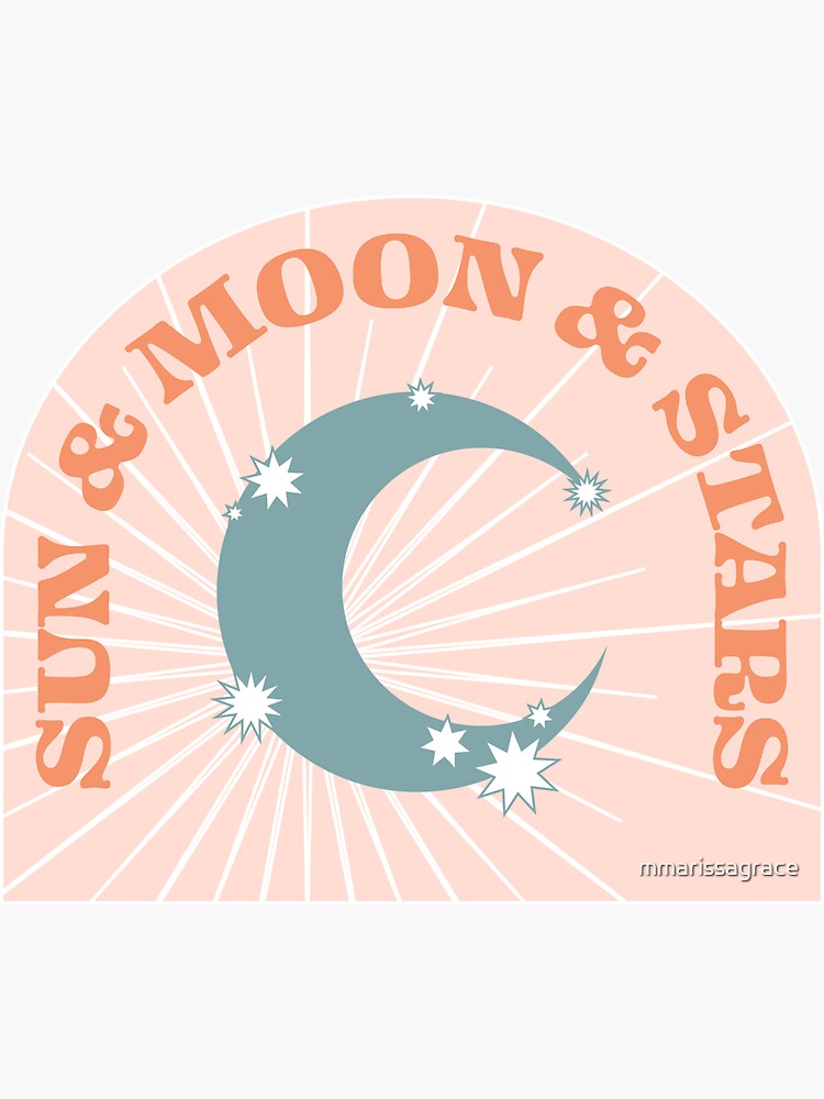 "Sun Moon & Stars" Sticker by mmarissagrace | Redbubble