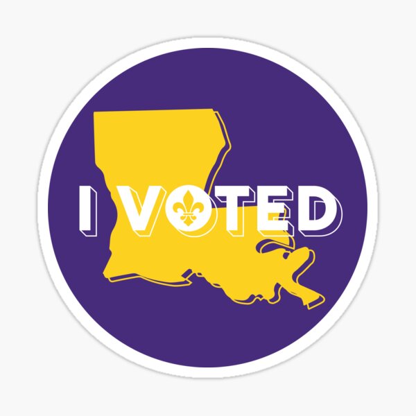 "I Voted Louisiana - LSU" Sticker by presprints | Redbubble