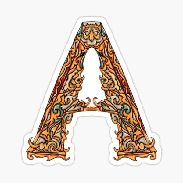 "Vintage letter A" Sticker by sid1497 | Redbubble