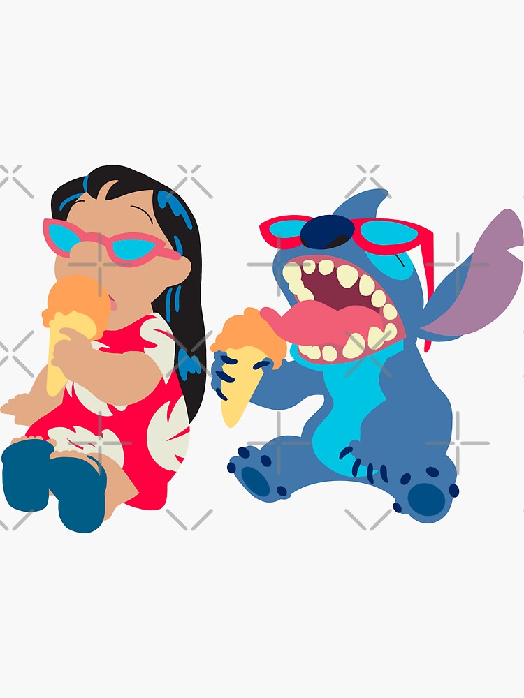"Lilo and Stitch Summer" Sticker for Sale by OmerNark | Redbubble
